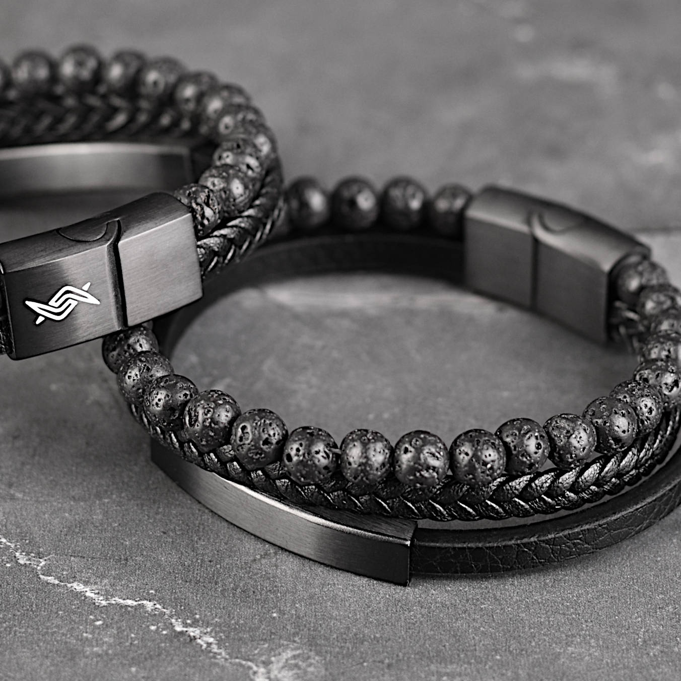 Zane - Rock the Trend: Lava Stone Leather Bracelet for Him | Rianrix ...